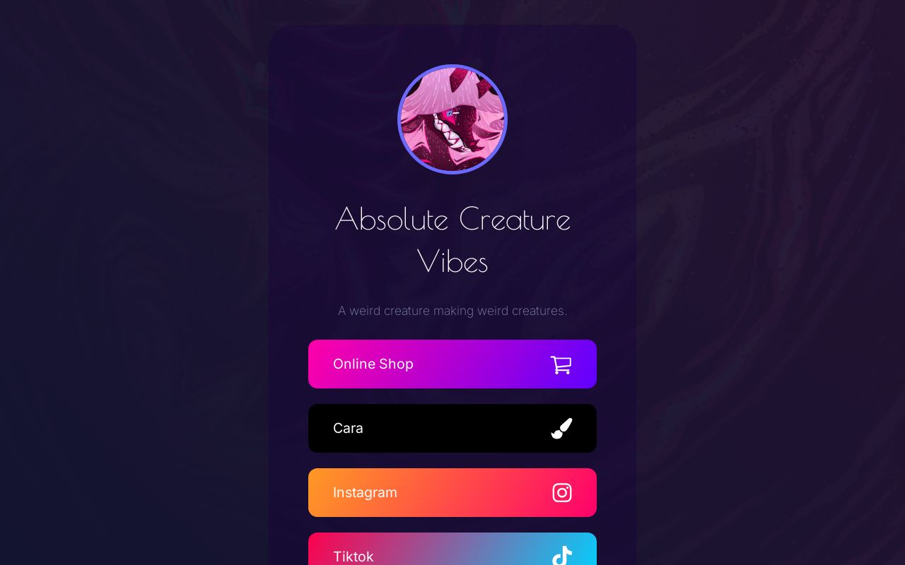 Absolute Creature Vibes Carrd